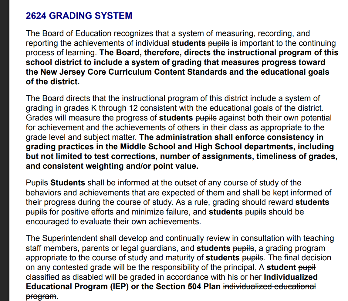 Berkeley Heights Teachers Union Challenges BOE on Grading Standards ...
